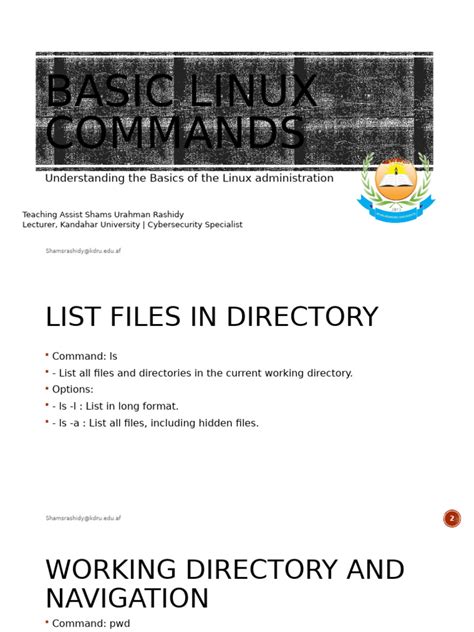 Basic Linux Commands Pdf Computer File Filename