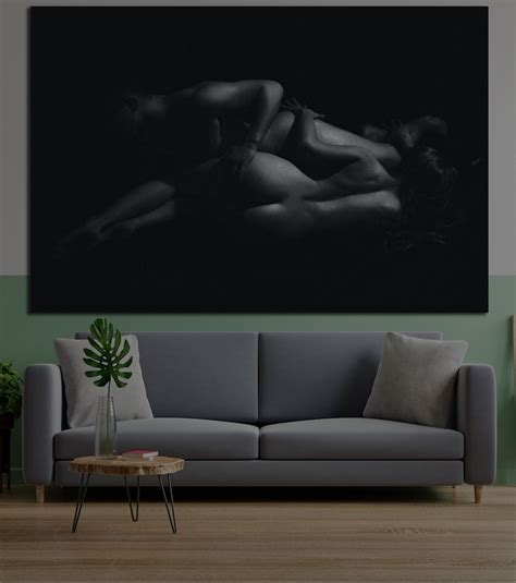 Black And White Wall Decor Sex Wall Decor Nude Woman Canvas Etsy