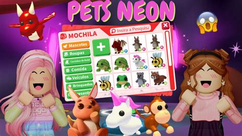 Roblox FAZENDO PETS LEGENDÁRIOS NEON Adopt Me YouTube