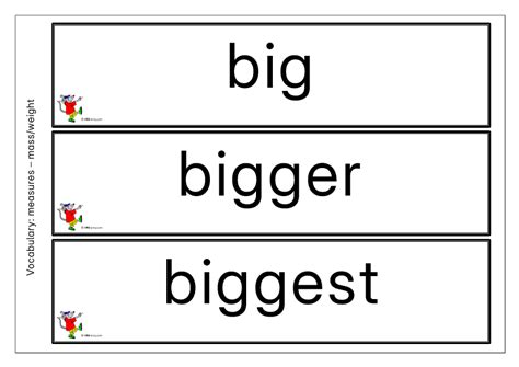 Measures Massweight Larger Vocabulary Maths Worksheets For