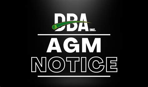 Agm Notice Dba