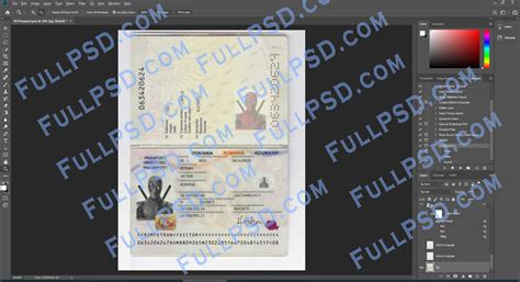 Download Romania Passport V2 Psd File Photoshop Template Editable Fullpsd