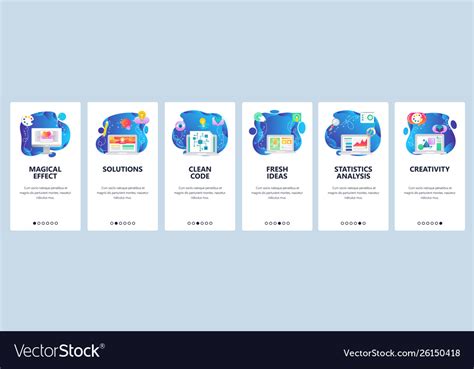 Website And Mobile App Onboarding Screens Vector Image