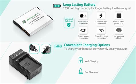 Amazon Powerextra 2 PCS NP BN1 Battery And Charger Replacement