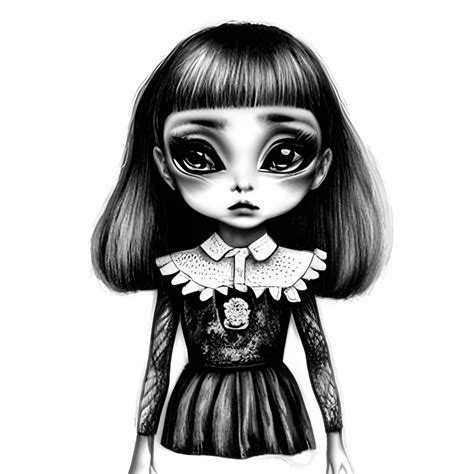 Creepy Doll Kawaii Chibi Graphic · Creative Fabrica
