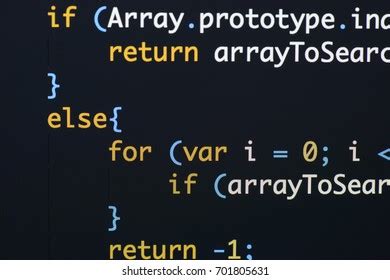 Real Java Script Code Developing Screen Foto Stock Shutterstock