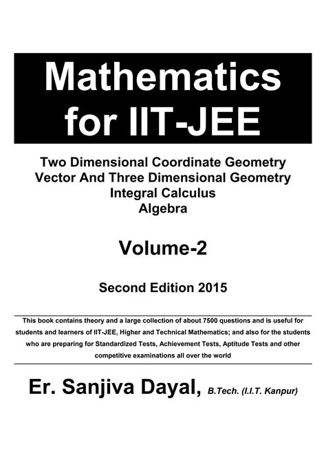 SOLUTION Mathematics For Iit Jee Main And Advanced Two Dimensional