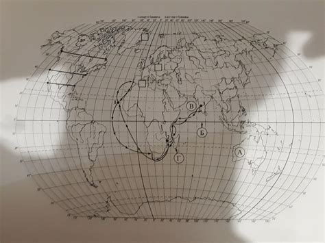 На карте буквами обозначены объекты определяющие геогрфическое положение указанного Вами