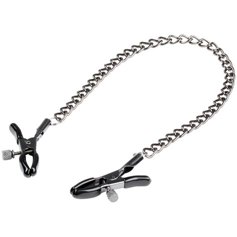 Obaie Alligator Nipple Clamps With Chain Sinful