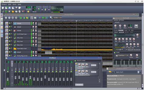 LMMS v0.4.4, free open source cross-platform music production software