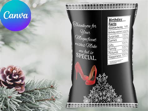 Womans White Gold Birthday Chip Bag Womans Any Number White Gold Chip