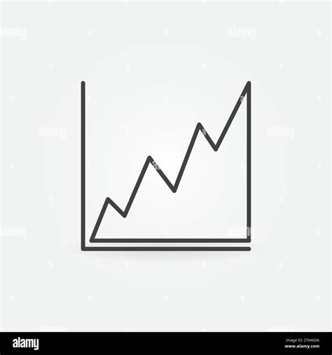 Graph Vector Concept Minimal Icon Or Symbol In Thin Line Style Stock