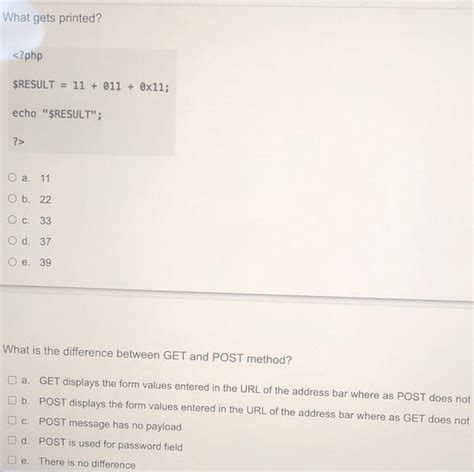Solved Which Of The Following Is True About Php Variables