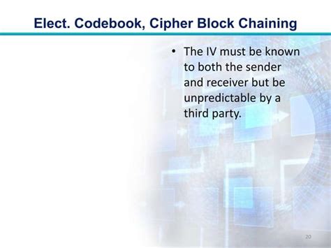 topic21 elect codebook cipher block chaining pptx
