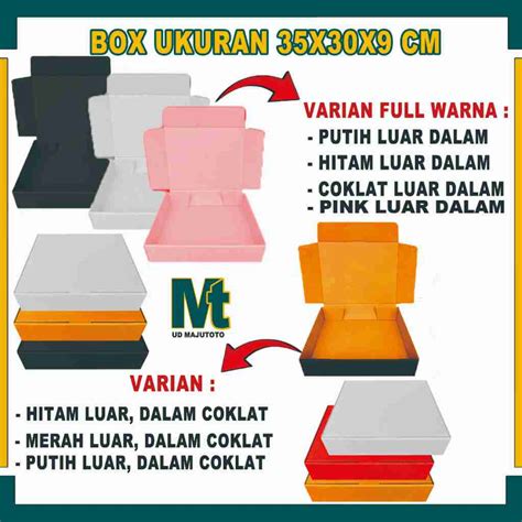 Jual Box 35x30x9 Cm Box Lipat Depan Kardus Hampers Kotak Kado