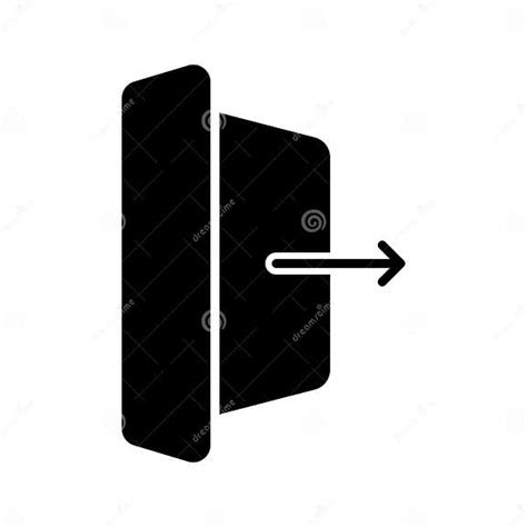Sign Out Icon Set Exit Quit Vector Symbol Output Sign Account