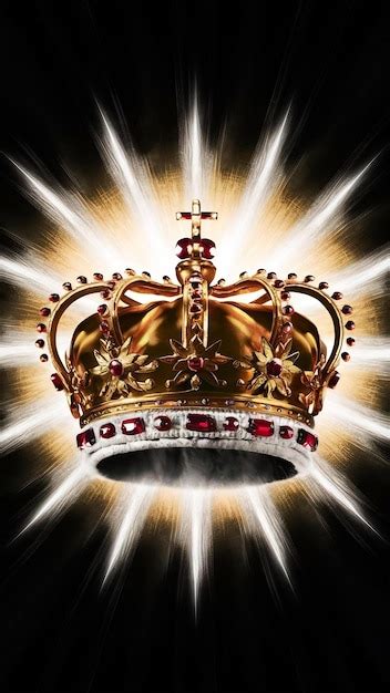 Bright Dynamic Light Making Crown Premium Ai Generated Image
