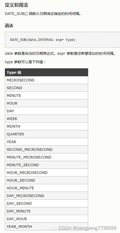 SQL函数 DATE SUB sql datesub CSDN博客