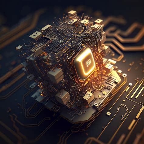 Premium AI Image A Computer Chip With A Large Square G On It