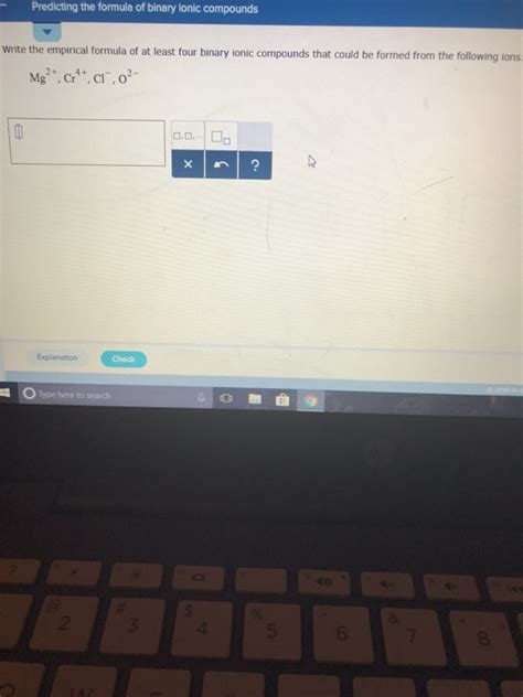 Solved Predicting The Formula Of Binary Lonic Compounds