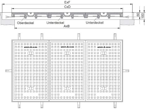 Baustoffkatalog Auflagerahmen Stahl Verzinkt Deckel Gusseisen