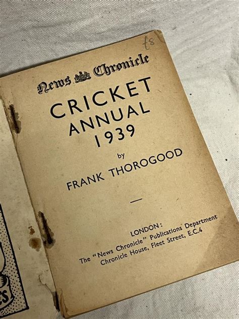 Ack Ack Militaria Ww2 British News Chronicle Cricket Annual 1939