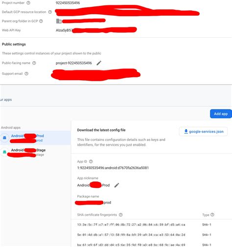 Firebase And Google Maps API Keys Result In A Wrong Configuration