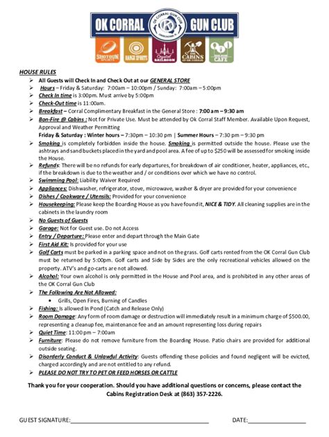 Fillable Online Airbnb House Rules Template 15 Examples Of Essential