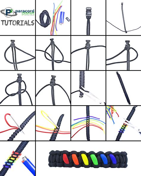 Rainbow Paracord Bracelet Tutorial Paracord Tutorial Armband Tutorial