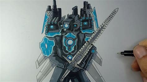 How To Draw New Titan Cameraman Update 5 0 In Skibidi Wars Toilet Art Tv Head Drawings