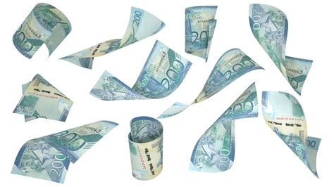 renderização D de notas de xelim queniano voando em diferentes ângulos e orientações