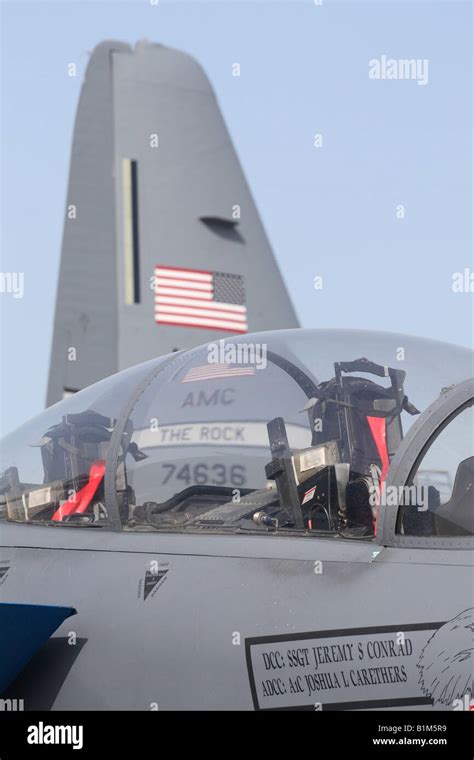 Usaf Military Air Power Boeing F 15e Strike Eagle Cockpit Canopy With