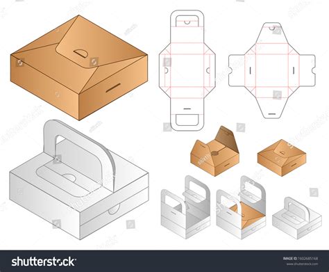 Box Packaging Die Cut Template Design Stock Vector Royalty Free