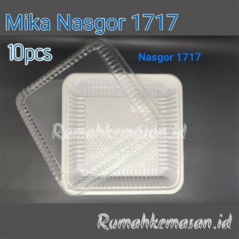 Jual 10 Pcs Mika Nasgor 1717 Mika Brownies Kotak Putih Isi 10 Pcs