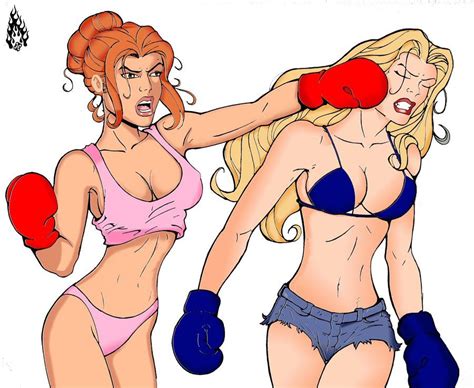 Boxing Fight Women Boxing Girl Fights Catfight Male Magazine Girl Cartoon Fem Disney