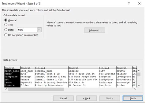 Excel Text Import Wizard Expanding Preview Greycoke