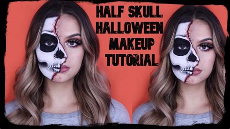 Half Skull Makeup Tutorial