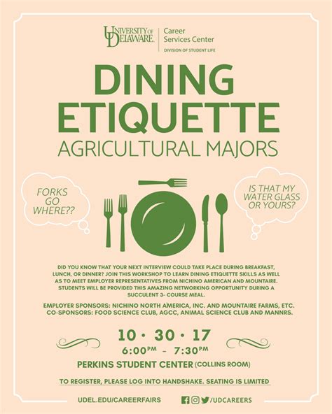 Etiquette Dinner Flyer