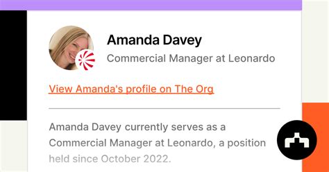 Amanda Davey Commercial Manager At Leonardo The Org