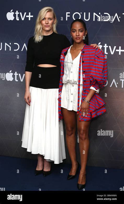 Laura Birn And Lou Llobell Attend The Foundation Season Three Photocall