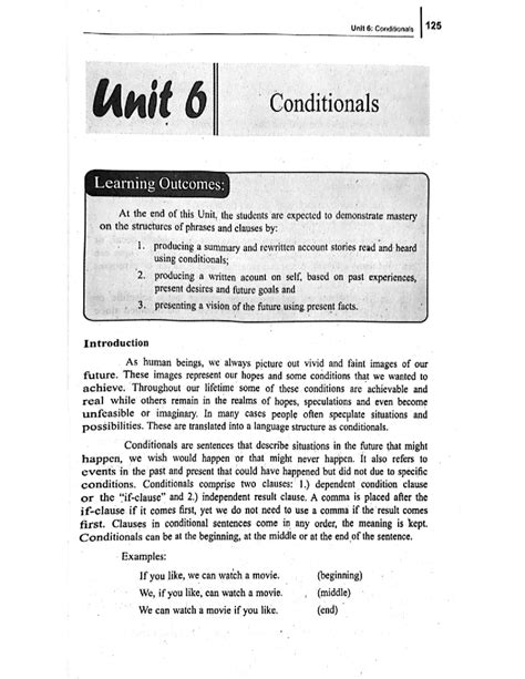 Conditionals Structure Of English By Dapat Et Al Unit 6