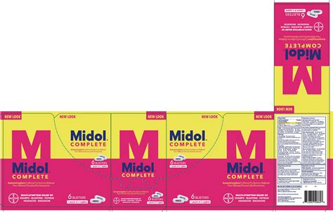 Dailymed Midol Complete Acetaminophen Caffeine Pyrilamine Maleate