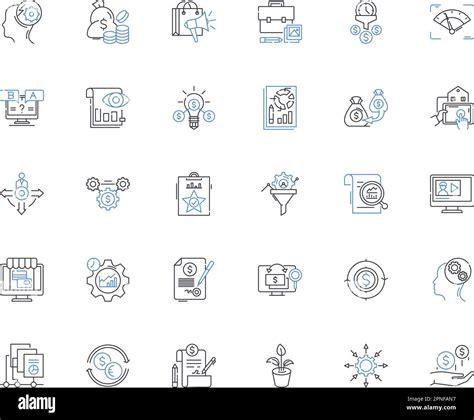 E Commerce Sites Line Icons Collection Online Sales Shopping Retail Marketplace Webstore