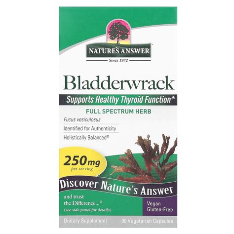 Natures Answer Bladderwrack 250mg 90 Vcaps Eco Supplements