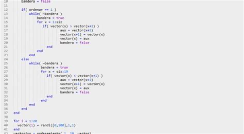 Funciones MatLab Ordenar Mitades De Un Vector Tutorias Co
