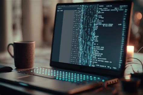 Premium Ai Image Ai Generated Hacker Laptop With Binary Computer Code