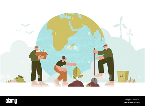 People Take Care About Planet Ecology Concept Of Environmental