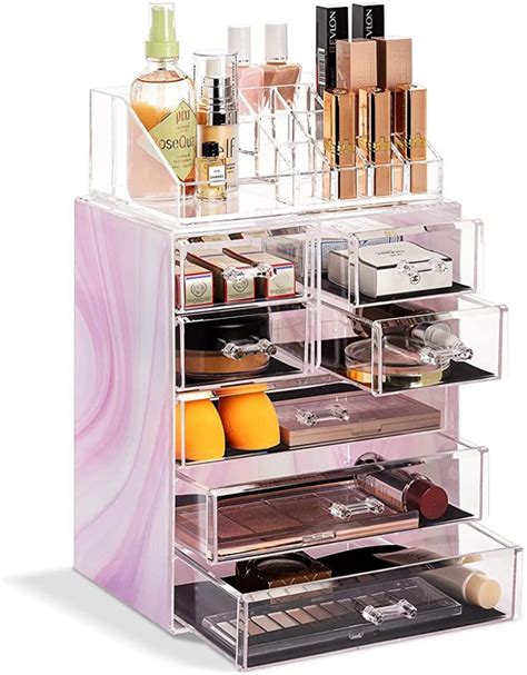 Sorbus Clear Cosmetic Makeup Organizer Make Up And Jewelry Storage
