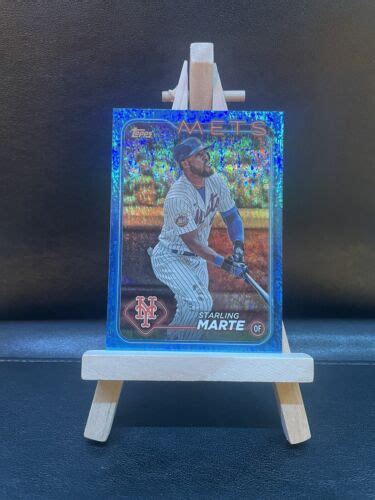 2024 Topps Series 1 Starling Marte 317 Blue Foil Parallel 999 New