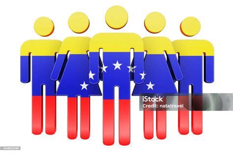 베네수엘라 국기로 그림을 붙입니다 베네수엘라의 사회 공동체와 시민 3d 렌더링 3차원 형태에 대한 스톡 사진 및 기타 이미지 3차원 형태 개념 개념과 주제 Istock
